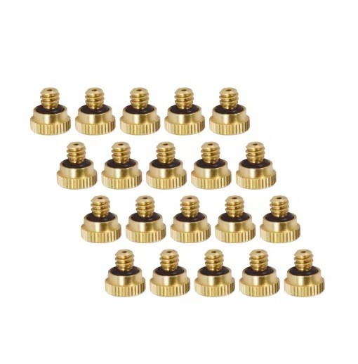 20x Brass Misting Nozzles Mister Sprinkler Outdoor Cooling System ...